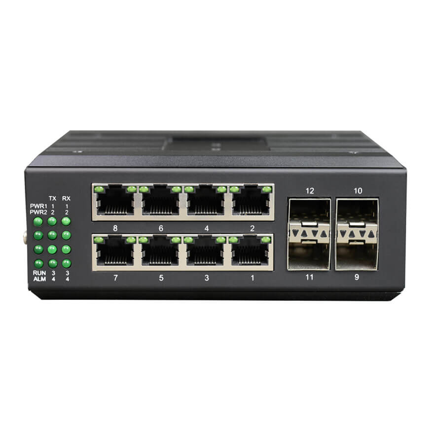 Ethernet + Serial Data Industrial Switch